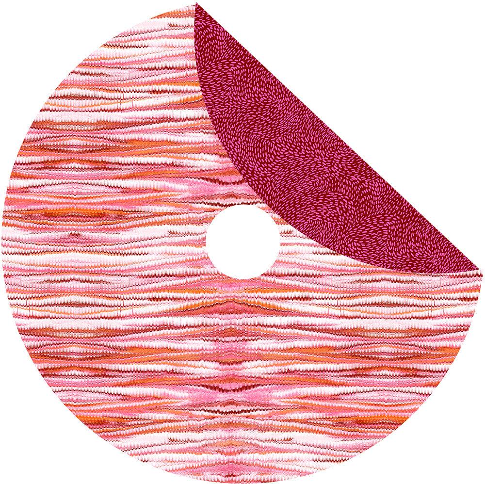 Sunset Spritz Tree Skirt | Reversible Pink & Red Patterns – Porch and ...
